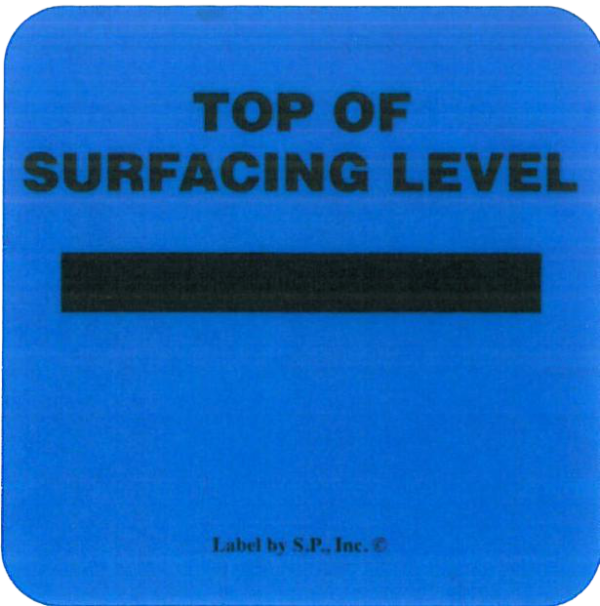 Label SL - Surfacing Level Marker Warning Label - Commercial Swing Sets
